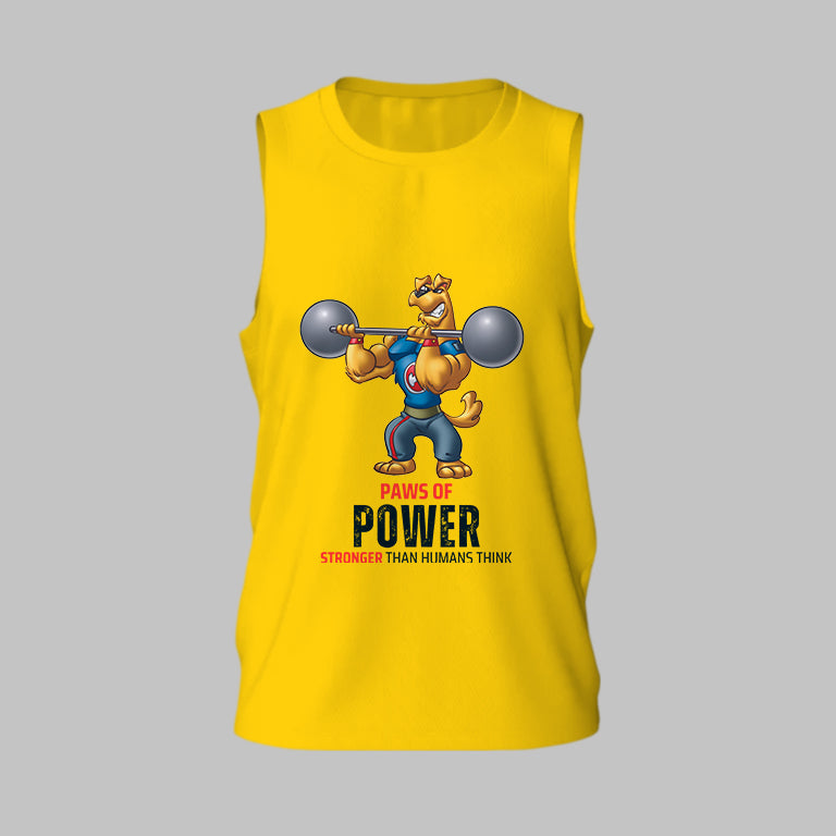 "Paws of Power, Stronger Than Humans Think" Gym Vest – Unleash the Str ...